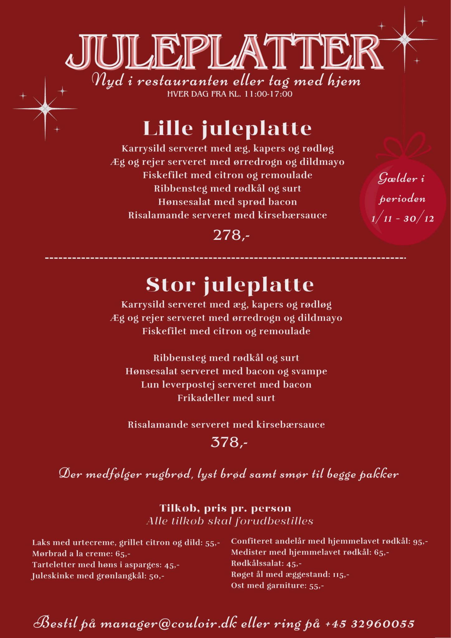 Menukort hos Restaurant Lynetten – Lækre retter for enhver smag